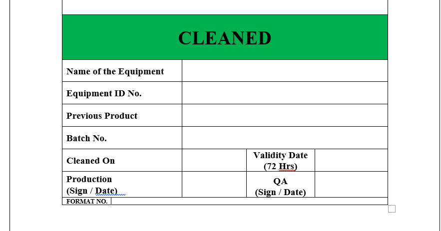 sop for status labeling of equipment and product - Pharma Dekho