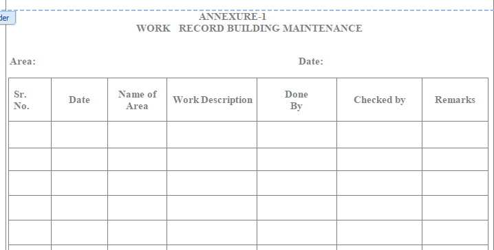 sop for Building Maintenance - Pharma Dekho