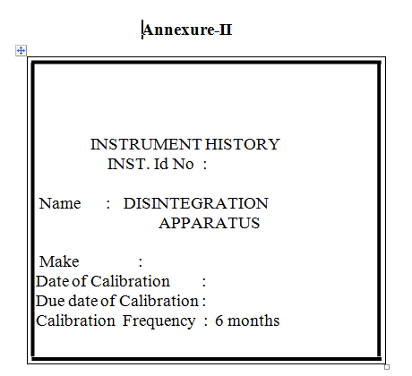 Operation and Calibration Procedure for Disintegration Test apparatus ...