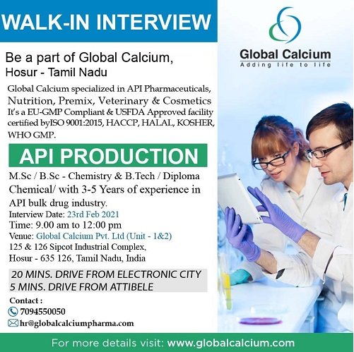 Global Calcium walk in drive - Pharma Dekho