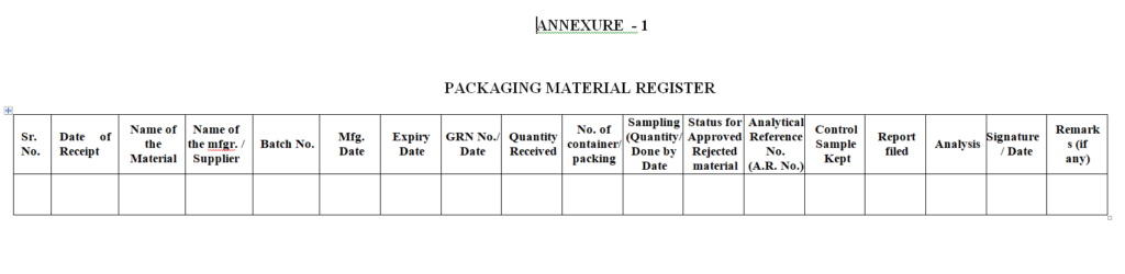 sop for sampling of packaging materials PM - Pharma Dekho