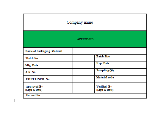 sop for approval and rejection of packaging materials - Pharma Dekho