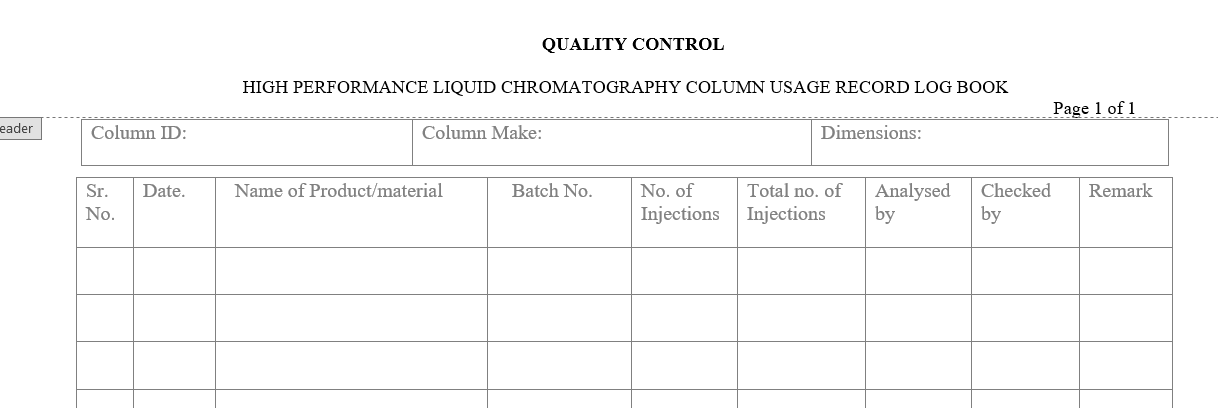 SOP For HPLC Column Maintenance and Washing - Pharma Dekho