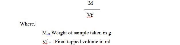 General Test Procedure Density and Tapped Density - Pharma Dekho
