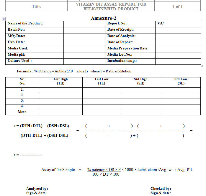 sop of Microbiological assay - Pharma Dekho