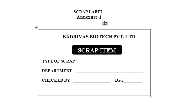 sop for Scrap Management - Pharma Dekho